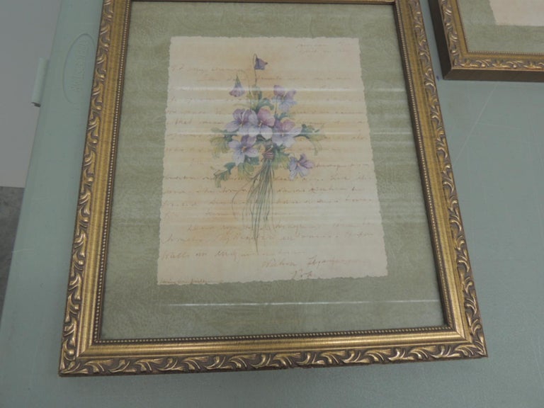 Set of '3' Framed Love Letters Art Prints For Sale at 1stDibs