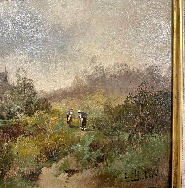 Set of 3 Framed Oil on Board Paintings Signed Leon Dupuy for E. Galien ...