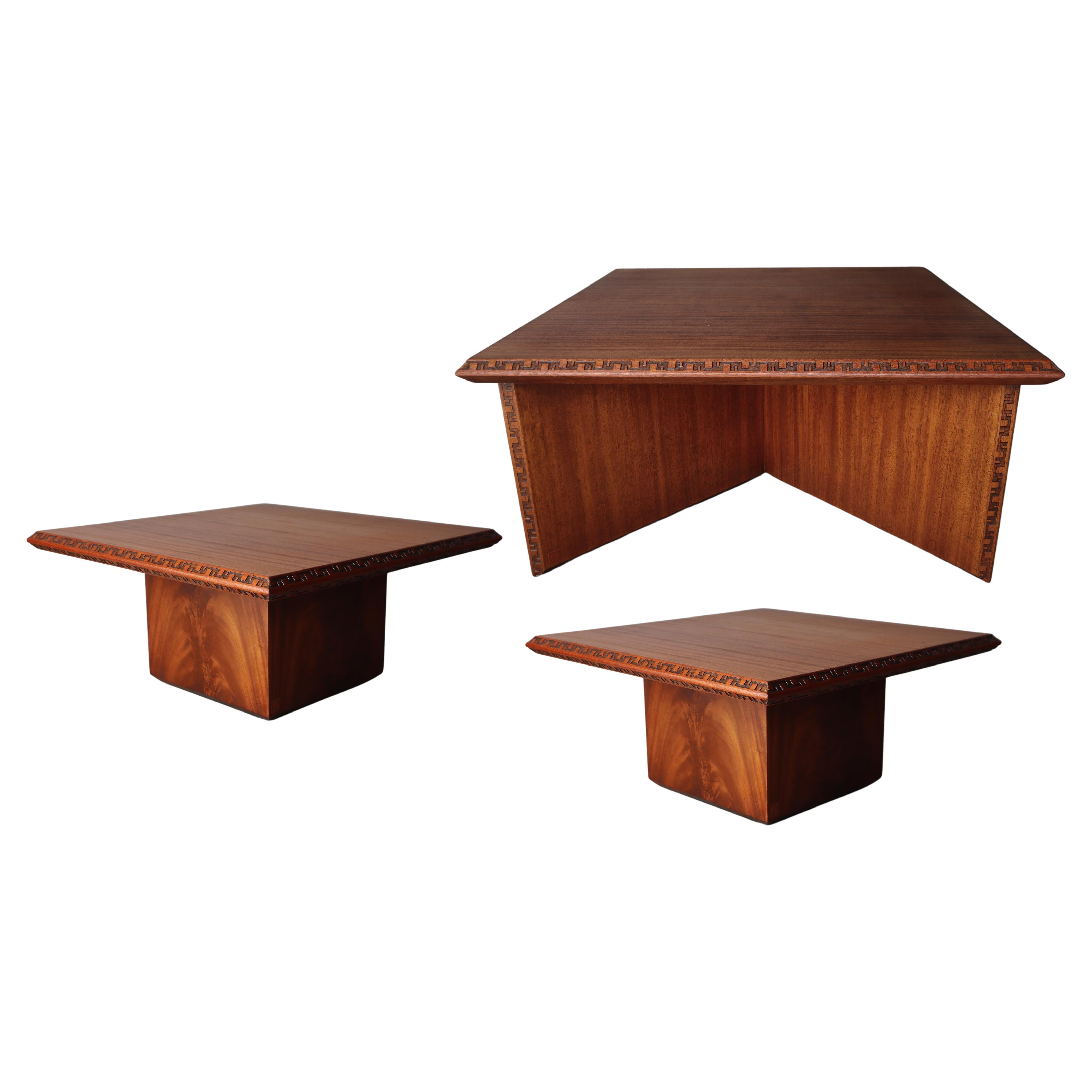 Set of Four Tables by Frank Lloyd Wright for Henredon For Sale at 1stDibs