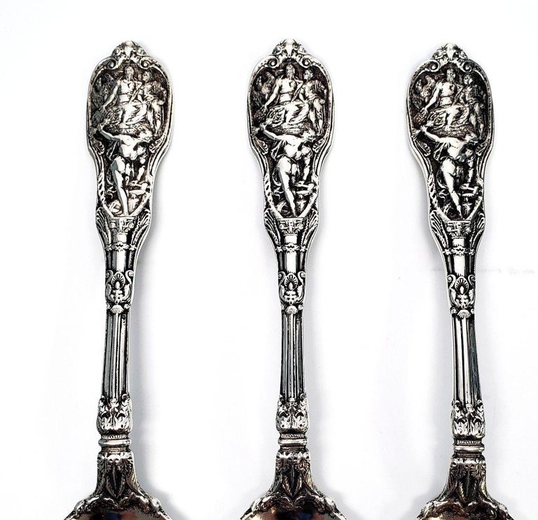 Set of 3 Gorham Mythologique Sterling Silver Serving Spoons with ...