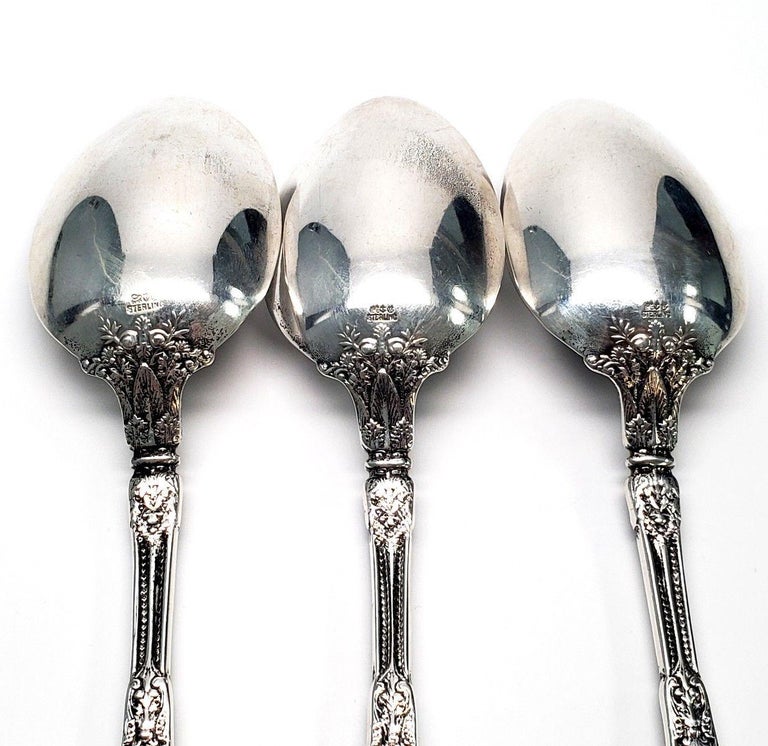 Set of 3 Gorham Mythologique Sterling Silver Serving Spoons with ...