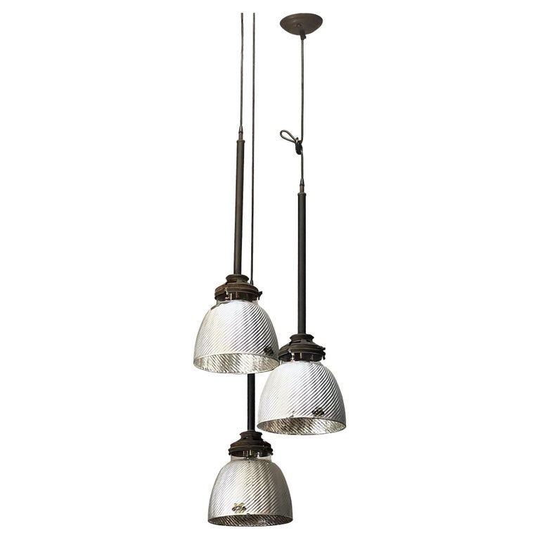 Set of 3 Industrial Modern X-Ray Shade Pendants For Sale at 1stDibs