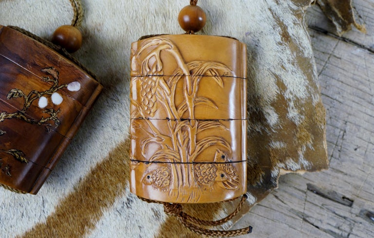 Set of 3 Japanese Inro Pill Boxes For Sale at 1stDibs | japanese pill ...