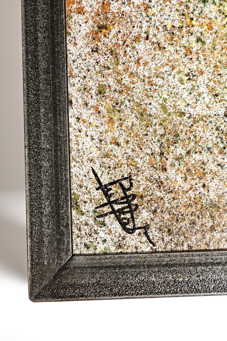 Set of 3 Large 20th Century Colored Ceramic Low Tables by Bernard ...