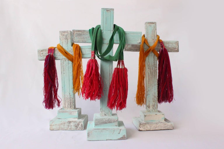 Set of Three Mesquite Wood Crosses Found in Zacatecas, circa 1900 For ...