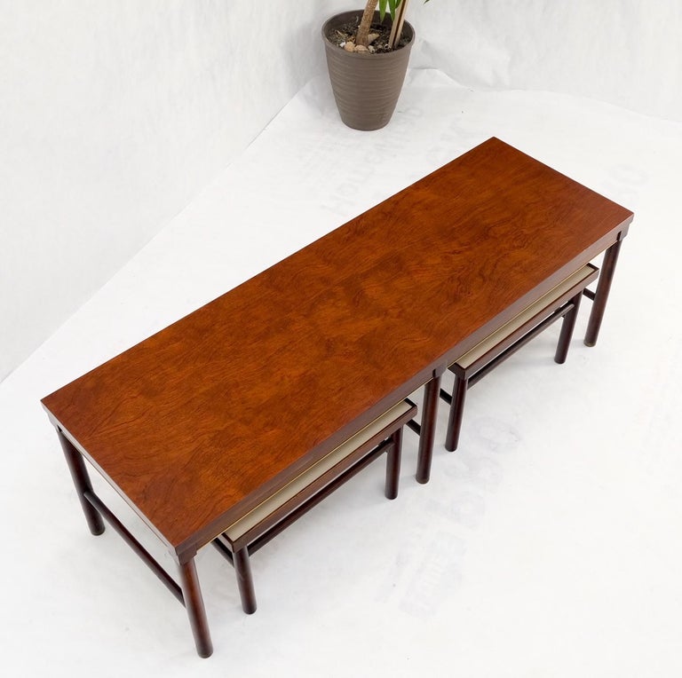 Set of 3 Mid Century Modern Nesting Coffee Side End Occasional Tables ...