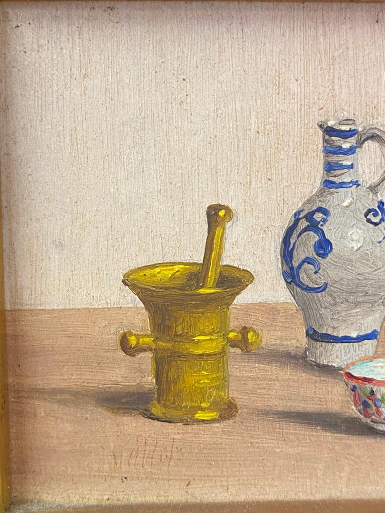 Set of 3 Miniature Still Life Paintings at 1stDibs