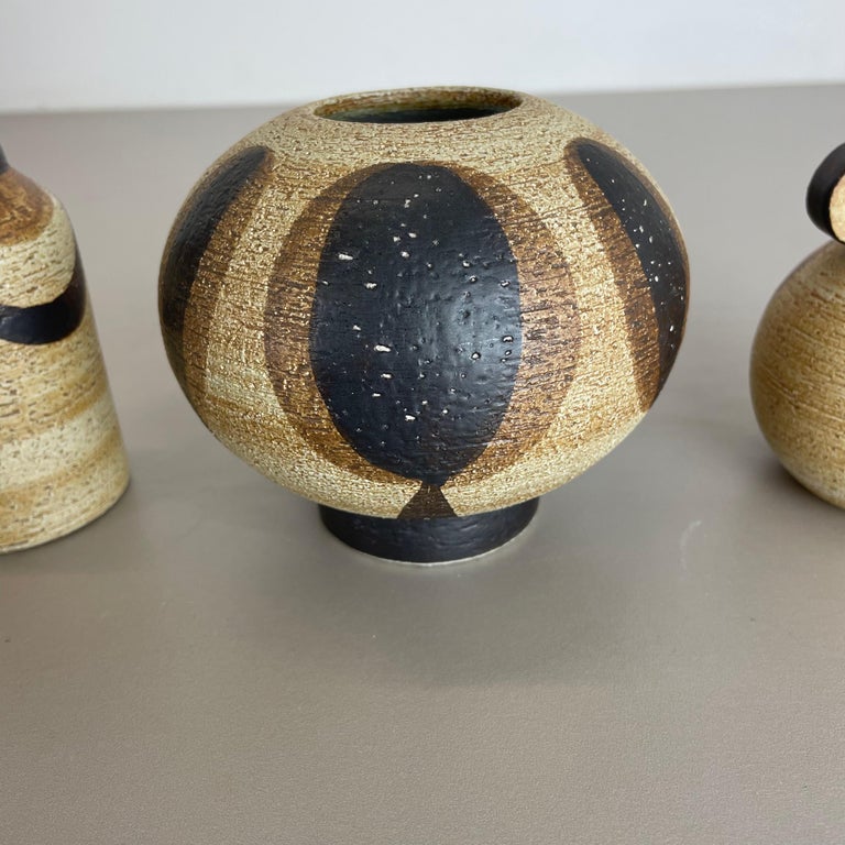 Set of 3 Modernist 1970s Vase Sculptures Peter Müller for Sgrafo Modern ...