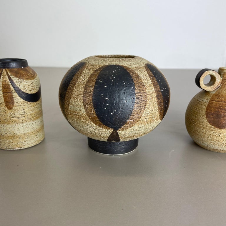 Set of 3 Modernist 1970s Vase Sculptures Peter Müller for Sgrafo Modern ...