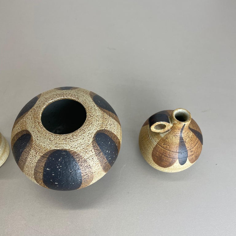 Set of 3 Modernist 1970s Vase Sculptures Peter Müller for Sgrafo Modern ...