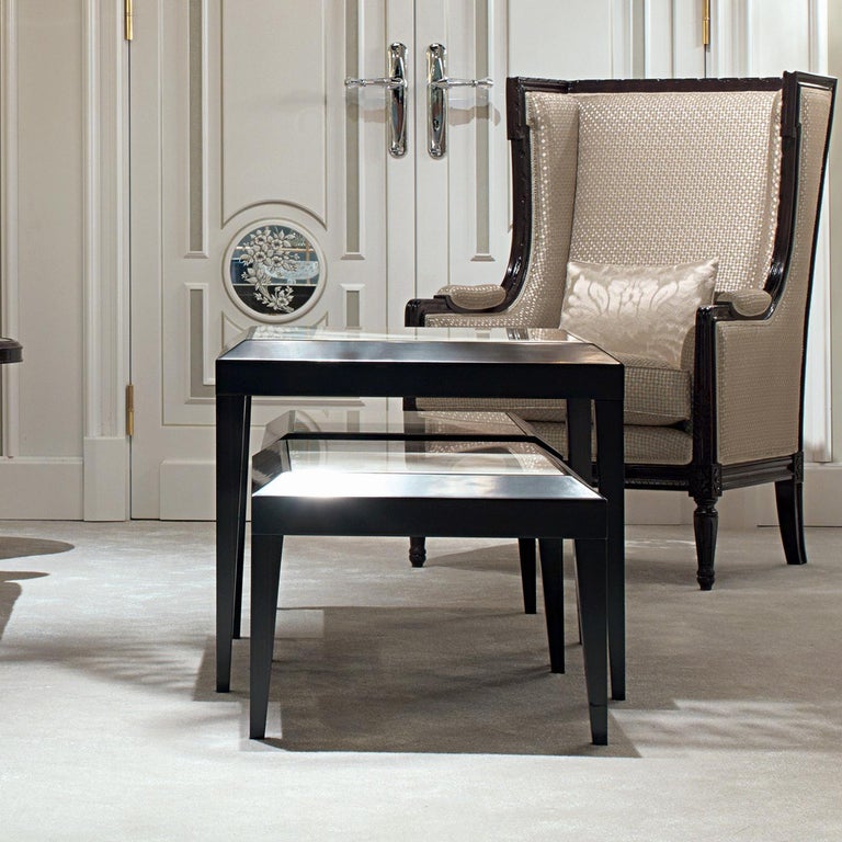 Set of 3 Nesting Tables in Black For Sale at 1stDibs