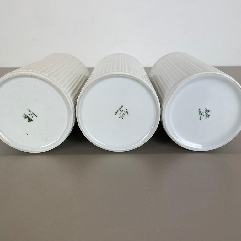 Set of 3 OP Art Porcelain Vases by Melitta Minden, Germany, 1970s For ...