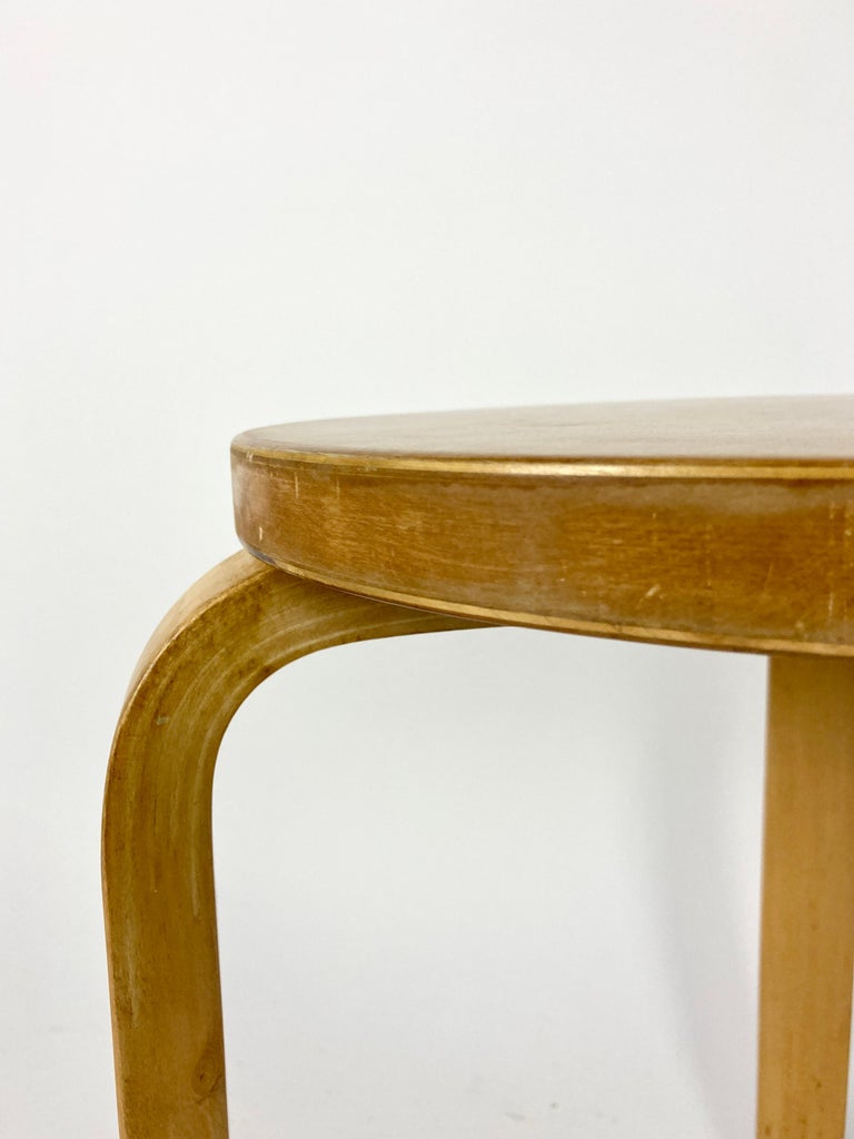 Set of 3 Original 1930s Early Production Alvar Aalto Stool 60, by Finmar For Sale at 1stDibs
