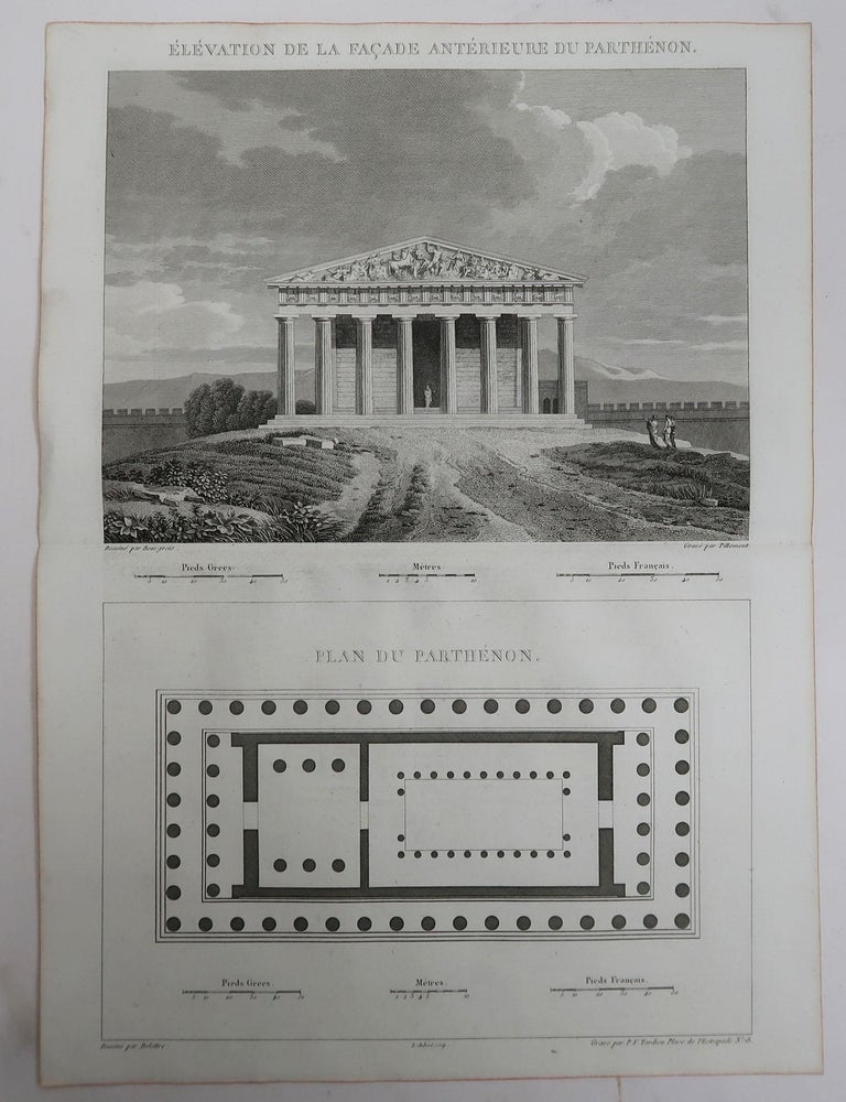 Set of 3 Original Antique Architectural Prints of Ancient Greece, circa ...