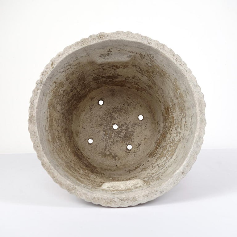 Set of 3 Planters in Flower Pot Shape with Ribbed Rims by Willy Guhl ...