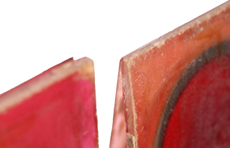 Set of 3 Plastic Leaded Glass Bullseye Style Panels For Sale at 1stDibs