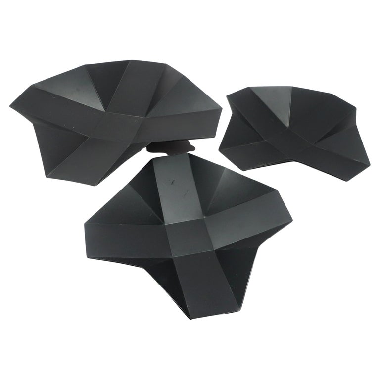 Set of 3 Postmodern Origami Trays by Tair Mercier For Sale at 1stDibs