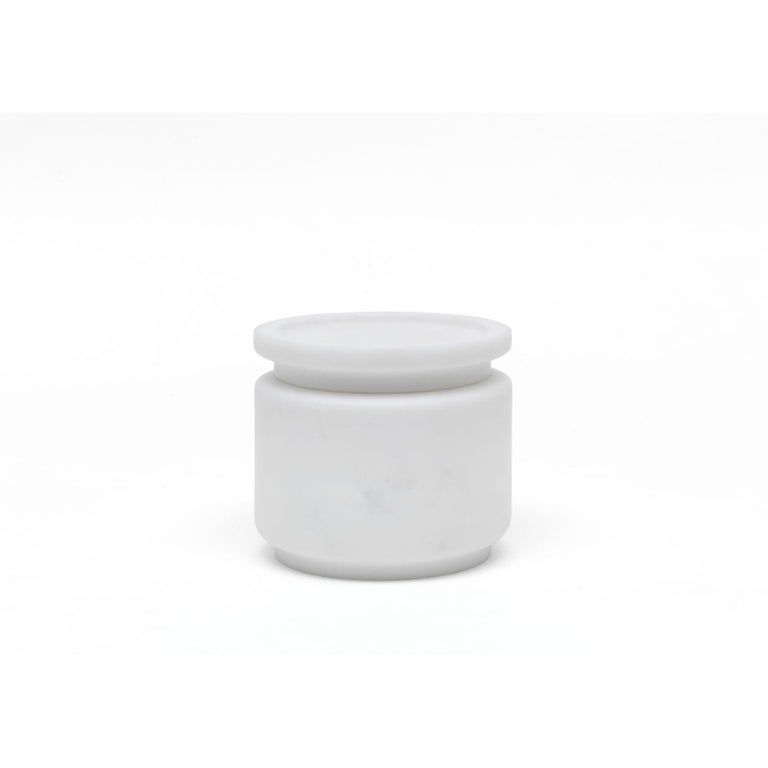 Set of 3 Pyxis Pots, White by Ivan Colominas For Sale at 1stDibs