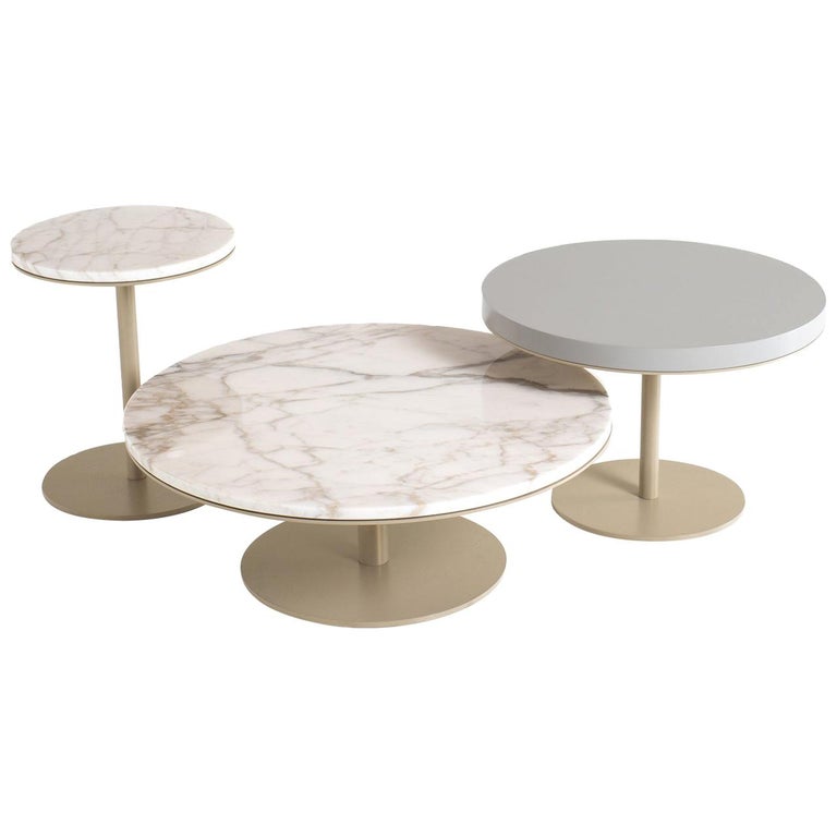 Set of 3 Round Serving Tables For Sale at 1stDibs