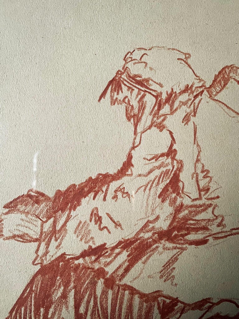 Set of 3 Sanguine Drawings 20th Century For Sale at 1stDibs