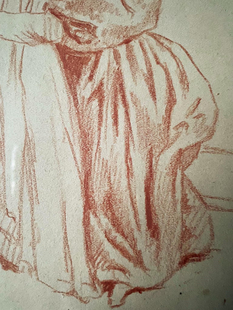 Set of 3 Sanguine Drawings 20th Century For Sale at 1stDibs