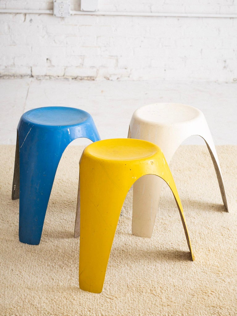 Set of 3 Stacking Fiberglass "Elephant" Stools in the Style of Sori ...