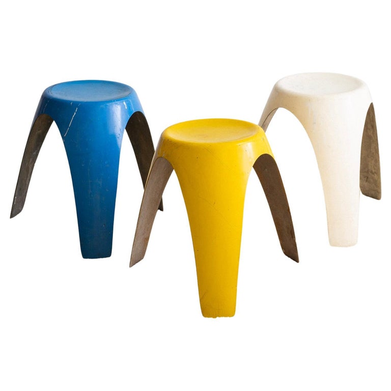 Set of 3 Stacking Fiberglass "Elephant" Stools in the Style of Sori ...