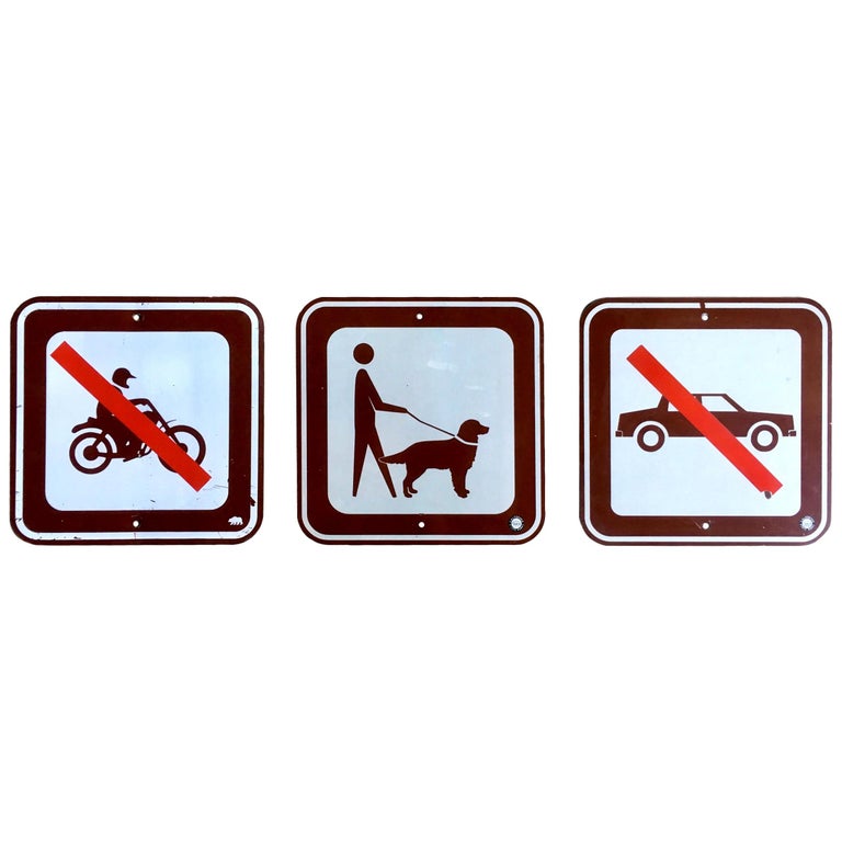 Set of 3 State Park Signs at 1stDibs