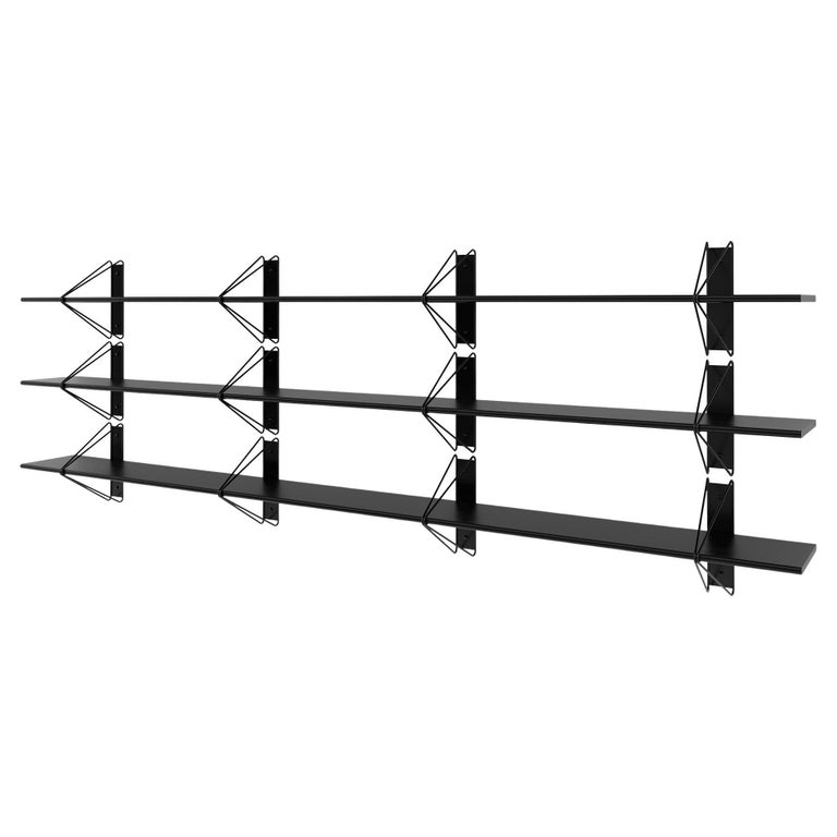 Set of 3 Strut Shelves from Souda, Black, Made to Order For Sale at 1stDibs