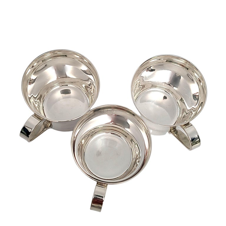 Set of 3 Tiffany and Co. Sterling Silver Baby Cups 23245 at 1stDibs