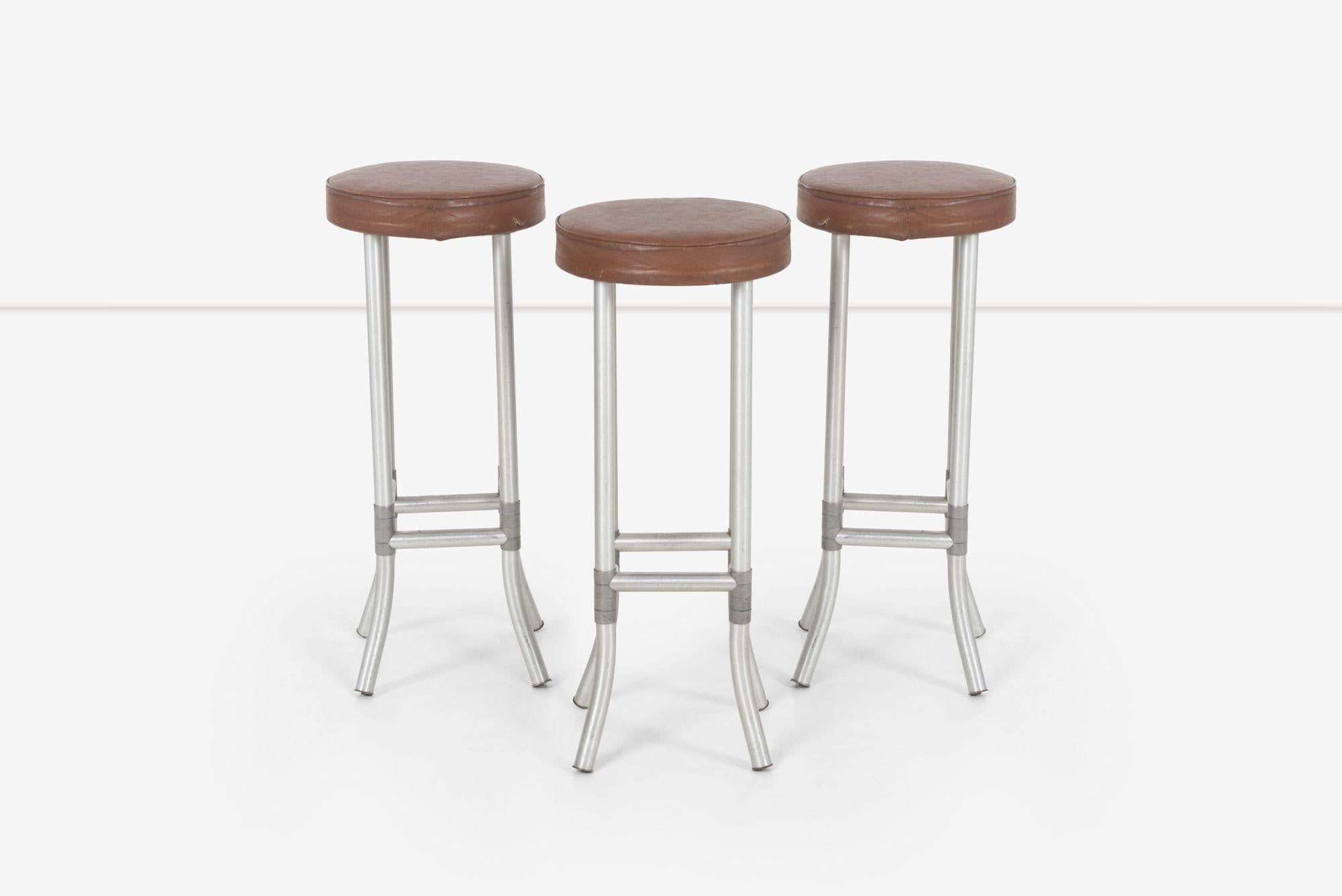 Set of 3 Warren McArthur Stools at 1stDibs