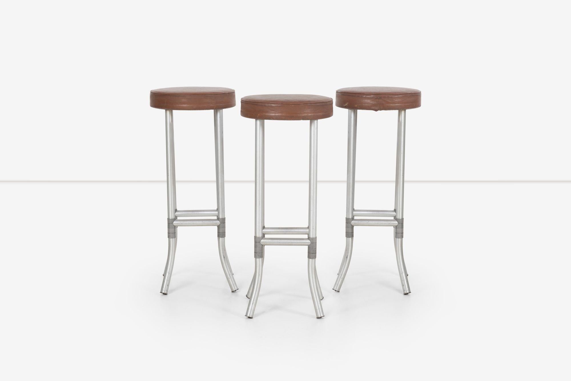 Set of 3 Warren McArthur Stools at 1stDibs
