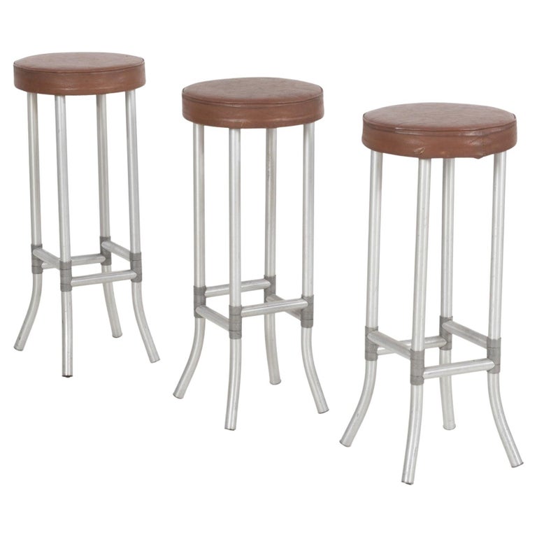 Set of 3 Warren McArthur Stools For Sale at 1stDibs