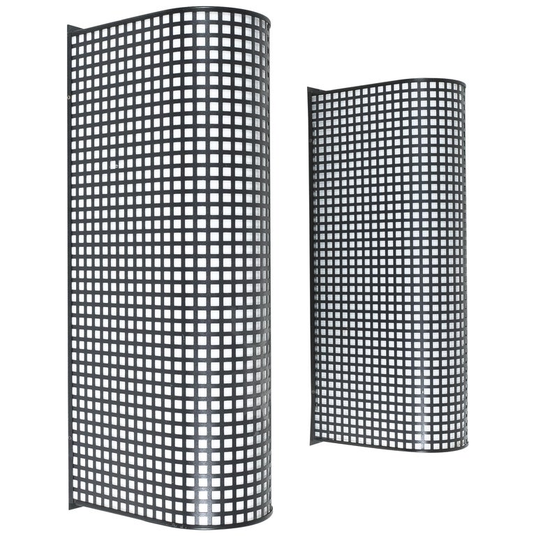 Set of 5 Wire Mesh Grid Lucite Wall Lights Post-Modern, Italy For Sale ...