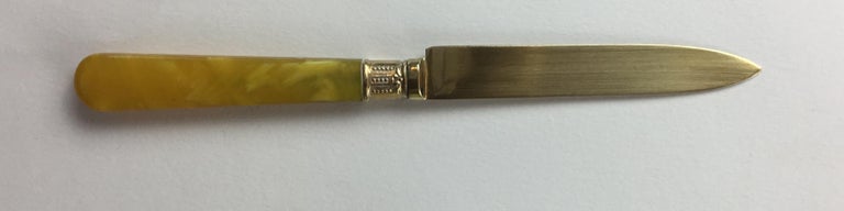 Set of 36 Antique Mother of Pearl Handled Knives and Forks, Gold ...