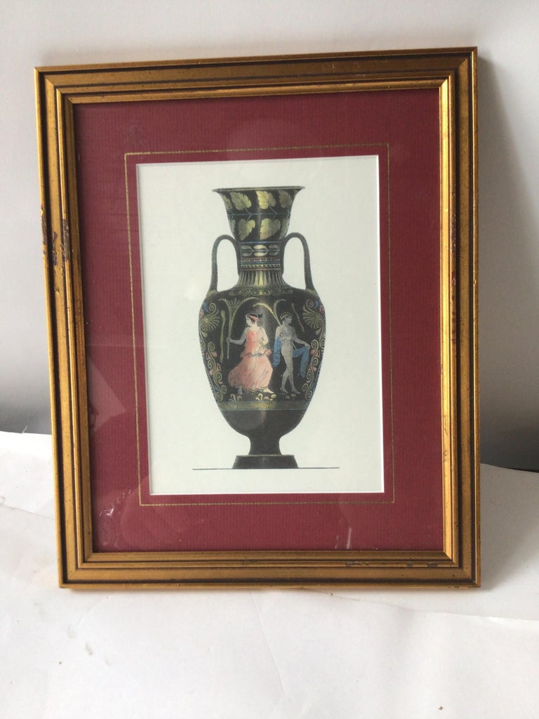 Set of 4 1940s Neo Classical Urn Prints For Sale at 1stDibs