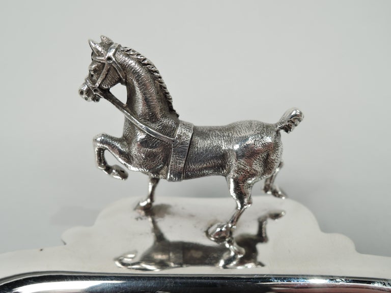 Set of 4 American Modern Sterling Silver Prancing Horse Ashtrays For ...