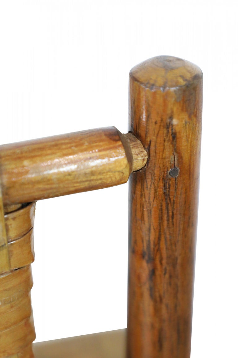 Set of 4 American Rustic Old Hickory and Willow Bar Stools For Sale at ...