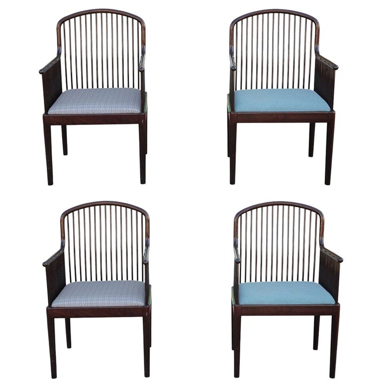 Set of 4 Andover Spindle Framed Dining Chairs by David Allen for ...