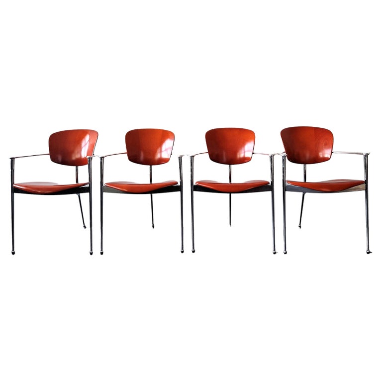 Set of 4 'Andrea' Dining Chairs by Josep Llusca for Andreu World, Italy ...
