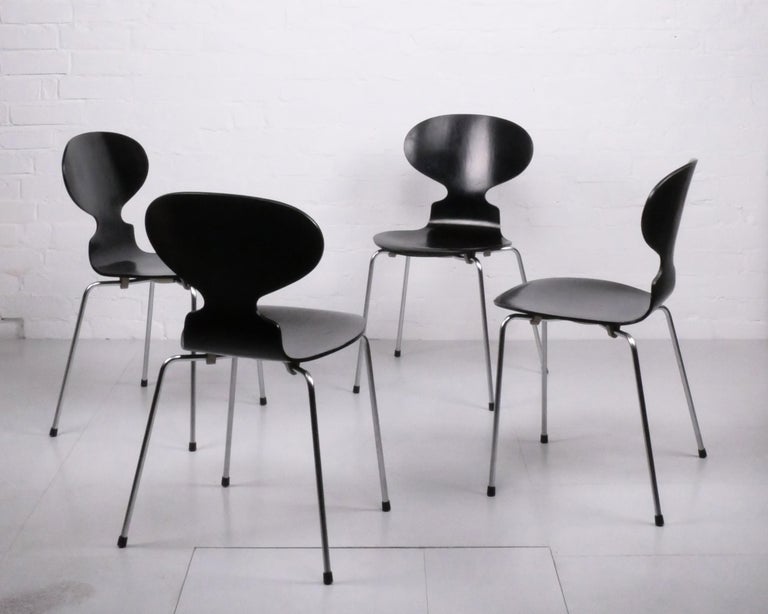Set of 4 ‘Ant’ Chairs by Arne Jacobsen for Fritz Hansen, Good Early ...