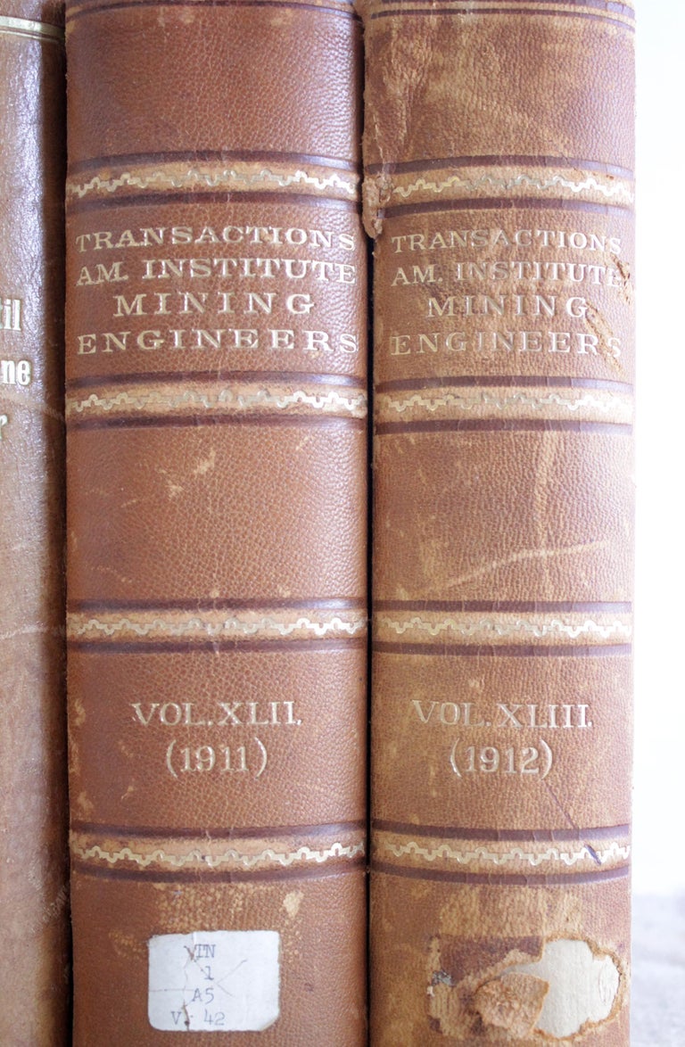 Set of 4 Antique Leather Bound Engineering Books, circa 1912 at 1stDibs