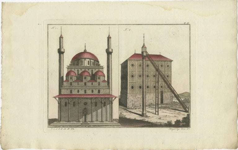 Set of 4 Antique Prints of Turkish Buildings in the Middle Ages For ...
