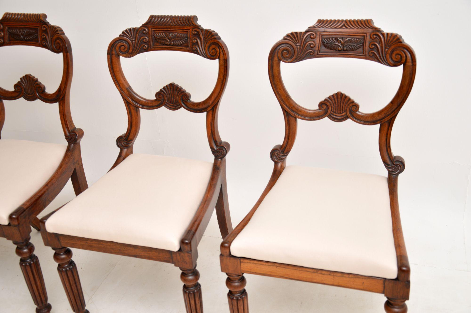 Set of 4 Antique Regency Dining Chairs For Sale at 1stDibs