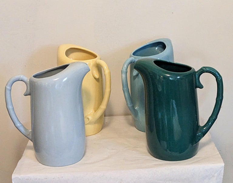 Set of 4 Art Deco Colorful Pitchers For Sale at 1stDibs