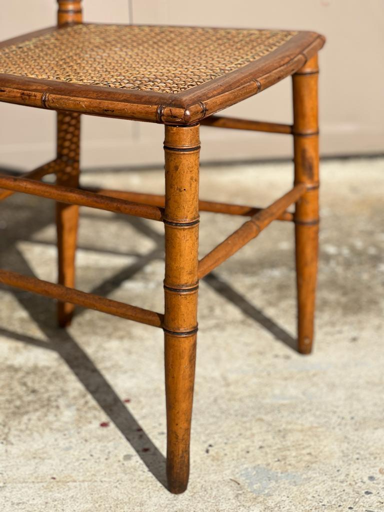 Set of 4, Beech and Cane Chairs, 19th Century For Sale at 1stDibs