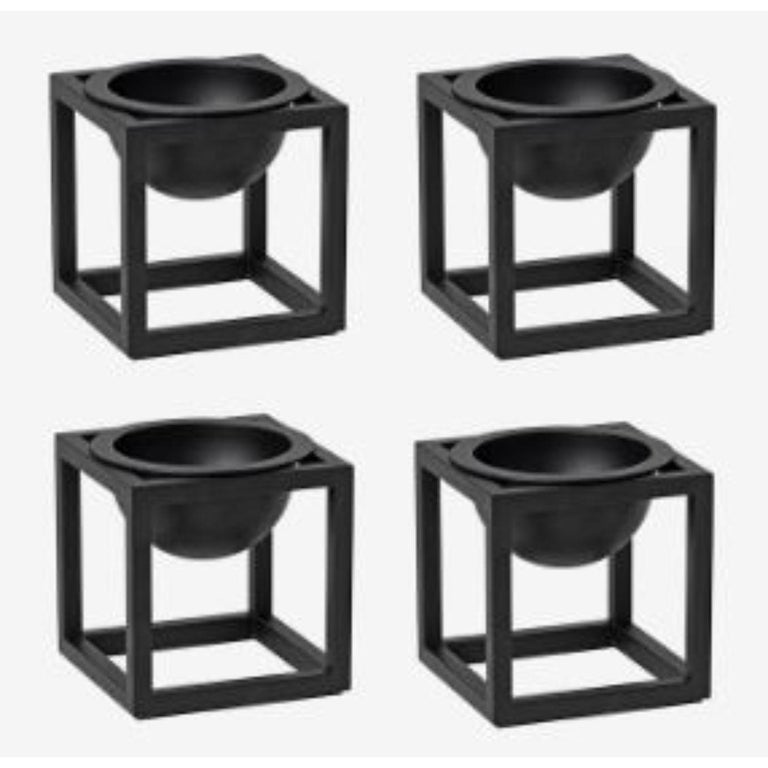 Set of 4 Black Mini Kubus Bowls by Lassen For Sale at 1stDibs