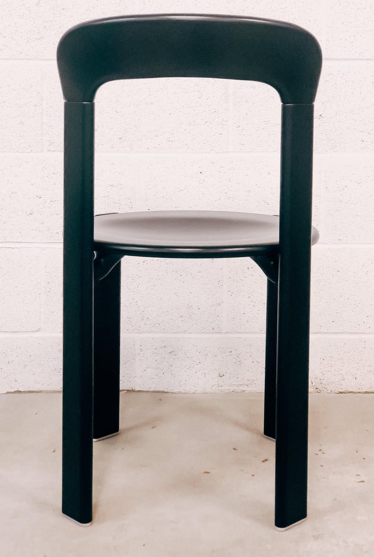Set of 4 Black Rey Chairs by Dietiker, a Swiss Icon since 1971 For Sale ...