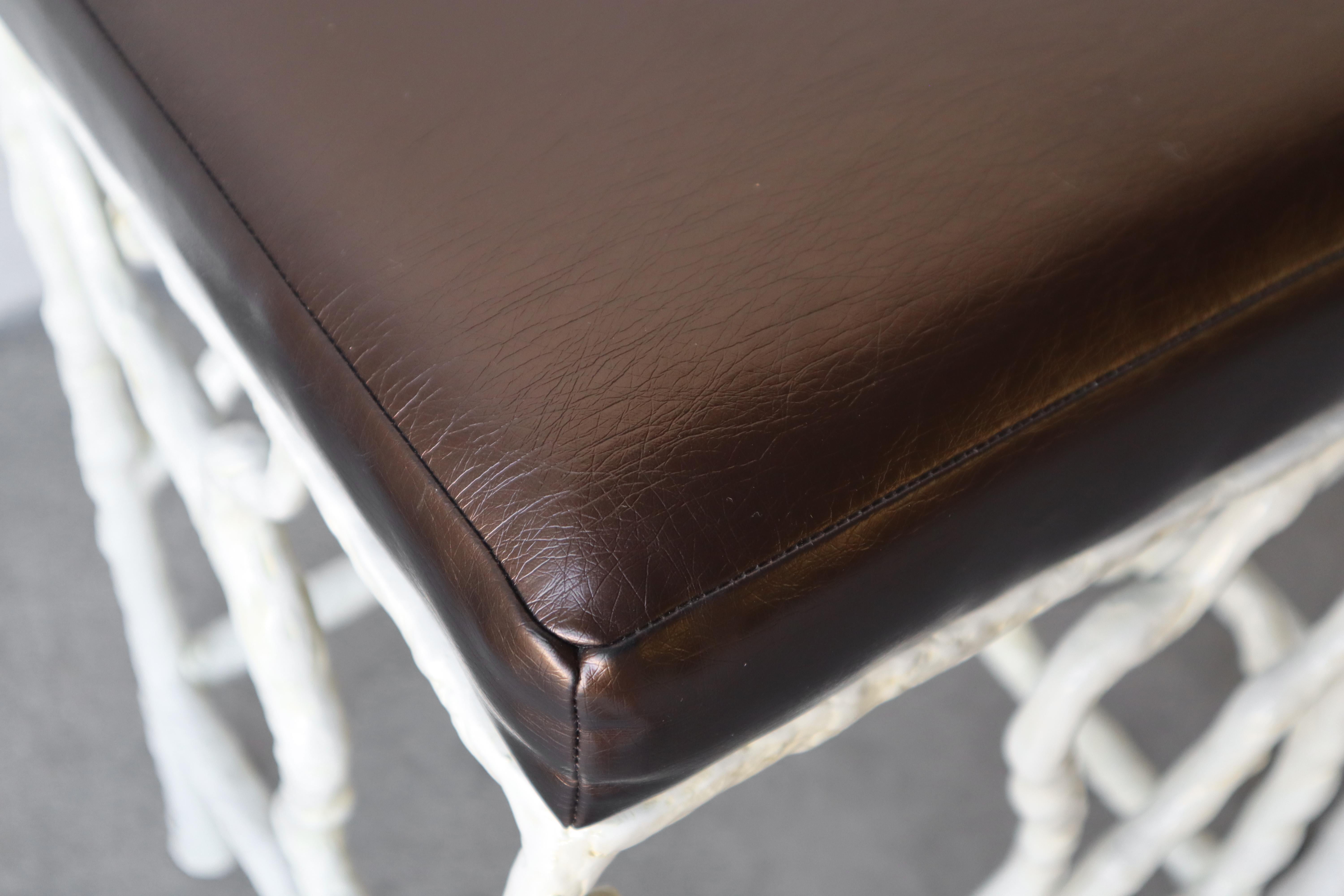 Set of 4 Cast Metal Branch Counter Stools For Sale at 1stDibs