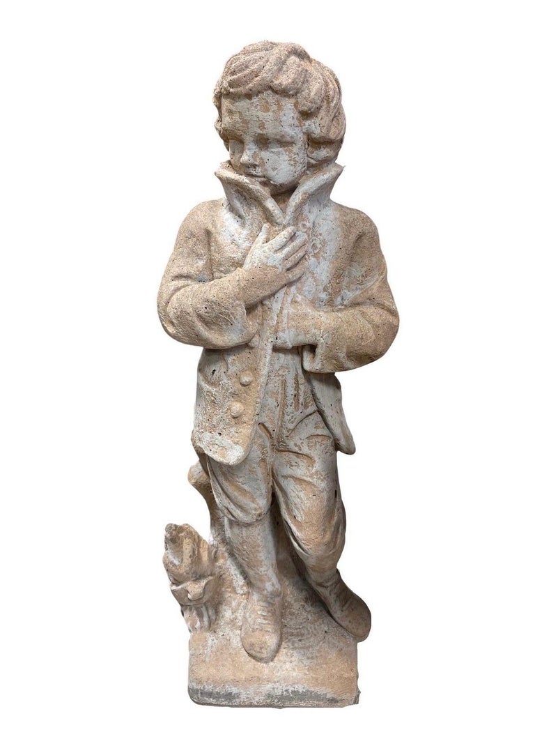 Set of 4 Cast Stone Four Seasons Outdoor Statuary Sculptures For Sale ...